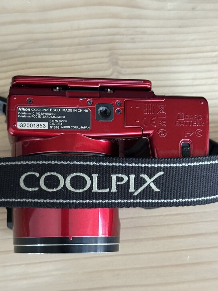 Nikon COOLPIX B500 16MP 40x Optical Zoom Digital Camera Red With 32GB SD Card | eBay