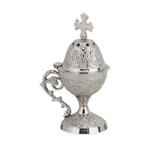 Engraved Brass Christian Orthodox Incense Burner Censer with Cross ...