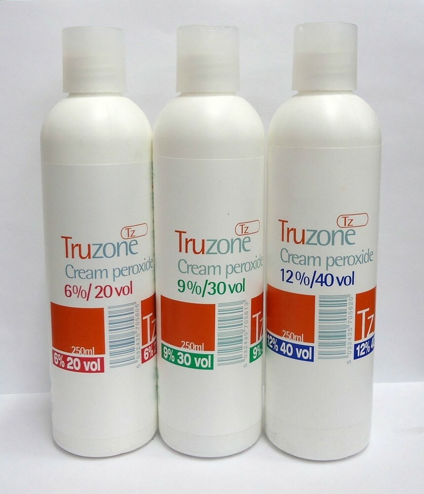 TRUZONE CREAM PEROXIDE 3%6%9%12% Trulites Blue Powder Bleach White ...