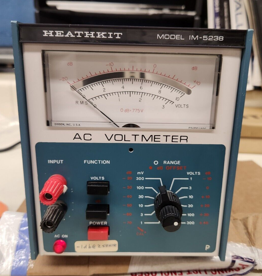 Heathkit IM-5238 AC Voltmeter, BENCH TESTS GOOD, NICE UNIT. | eBay