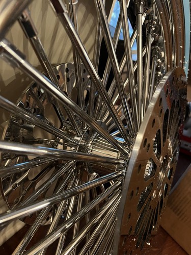 Chrome Ultima 48 King Spoke 21" X 3.5" Front Dual Disc Wheel for Harley ...