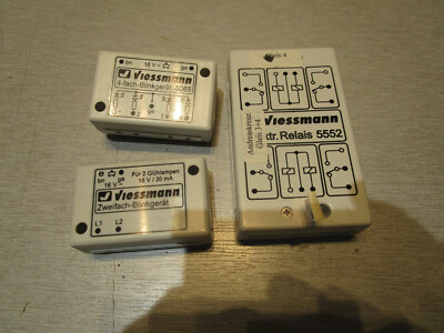 3x Viessmann 5552 5065 Elektr. Relais 2-Fach-Blinkgerät 4-Fach ...