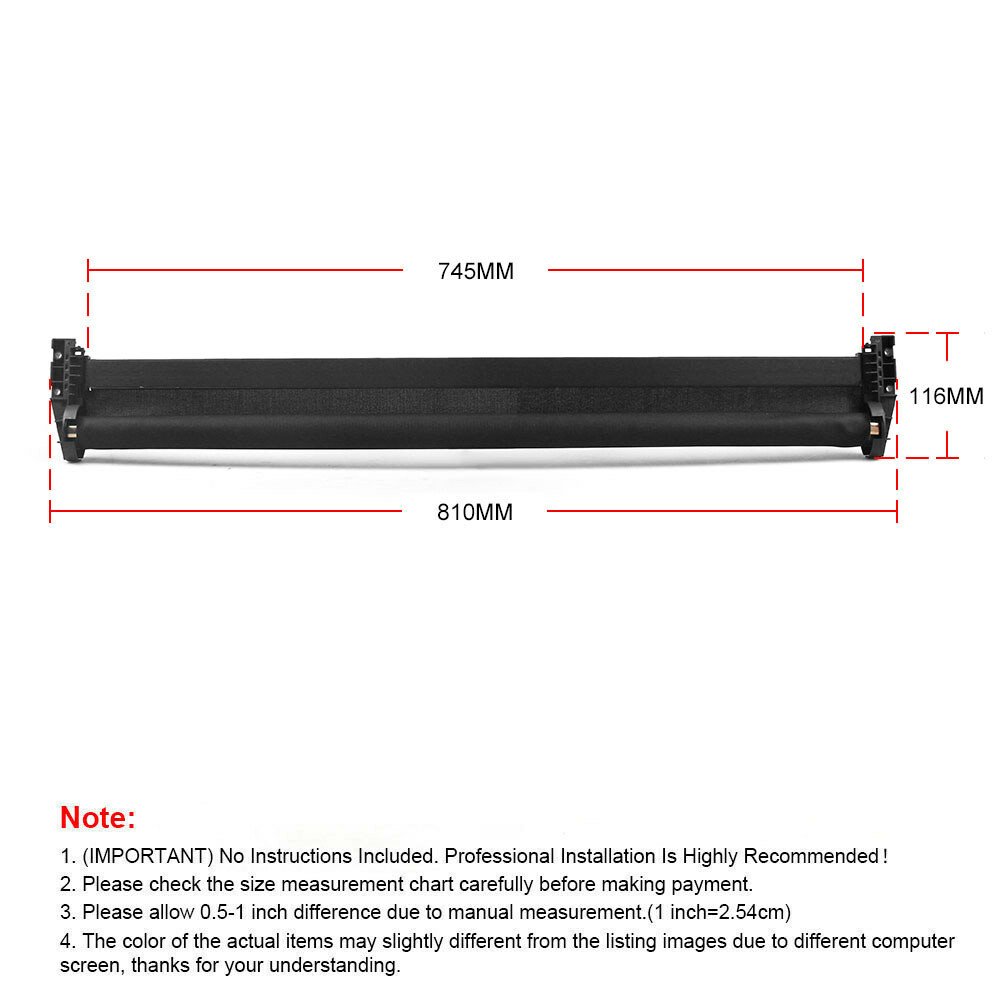 Black Panoramic Sunroof Curtain Skylight Sunshade For 16-18 BMW X1 ...