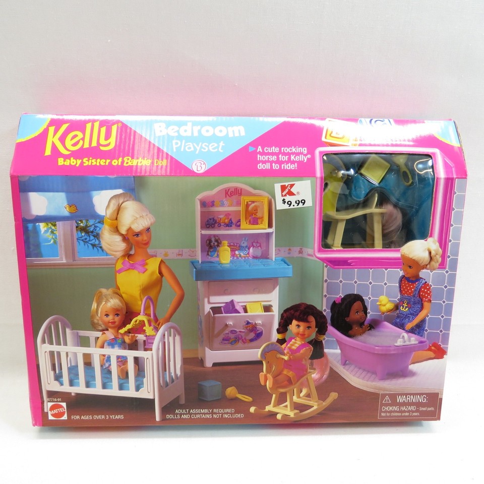 Kelly Baby Sister of Barbie Bedroom Playset #67716-91 Feeding Set ...