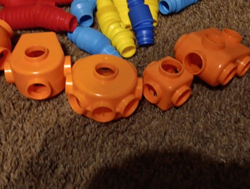 Popoids by Preschool Tomy 1986 Poppitty Playset 57PC w/ Bucket & Lid | eBay