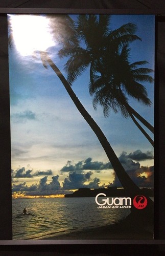 Vintage JAL Japan Airlines Poster - Guam 24.6"x39.1" | eBay