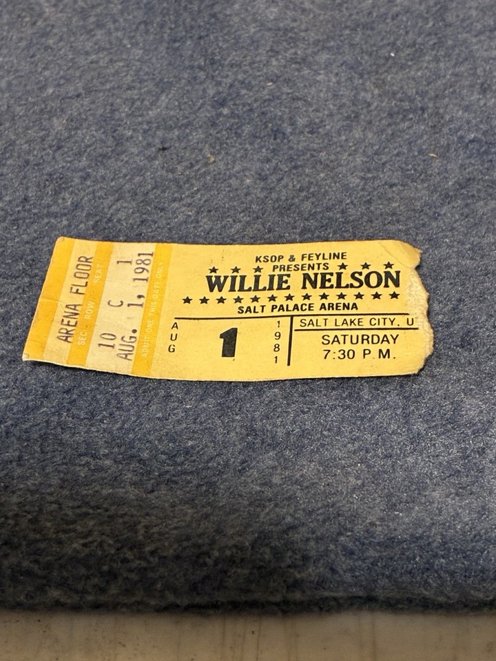 lot of ticket stubs from 1979-1984 including Hank Williams Jr, willie ...