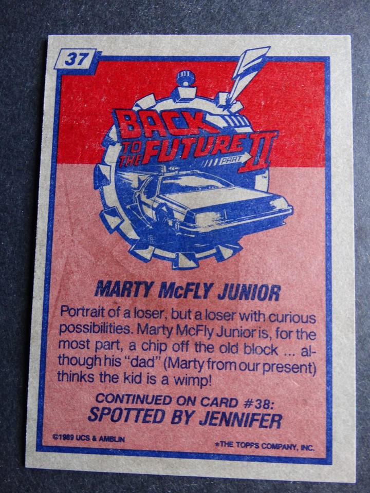 1989 Topps Back to the Future 2 Movie Trading Card Complete Your Set U ...