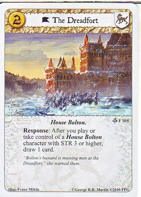 3 x The Dreadfort AGoT LCG 1.0 Game of Thrones Dreadfort Betrayal 105 ...