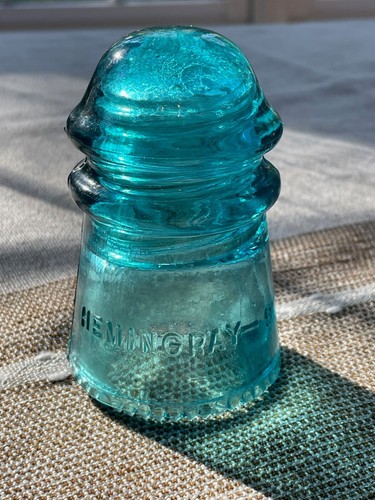 Small Blue Hemingray No 9 Porcelain Ceramic Insulator - Antique | eBay