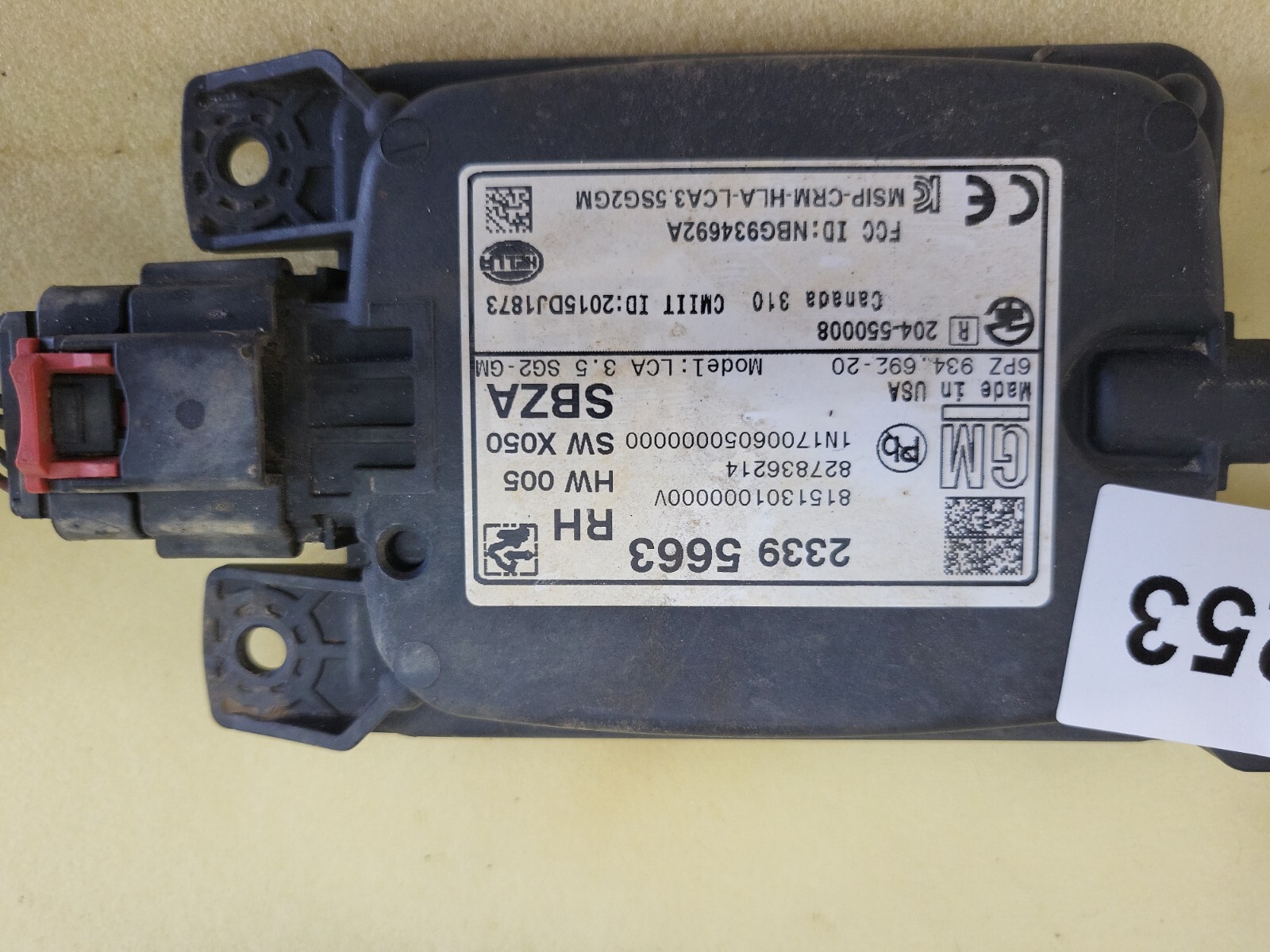 2017 - GMC Acadia OEM Blind Spot RH 2339 5663 Harness 331BRF 2408446 | eBay