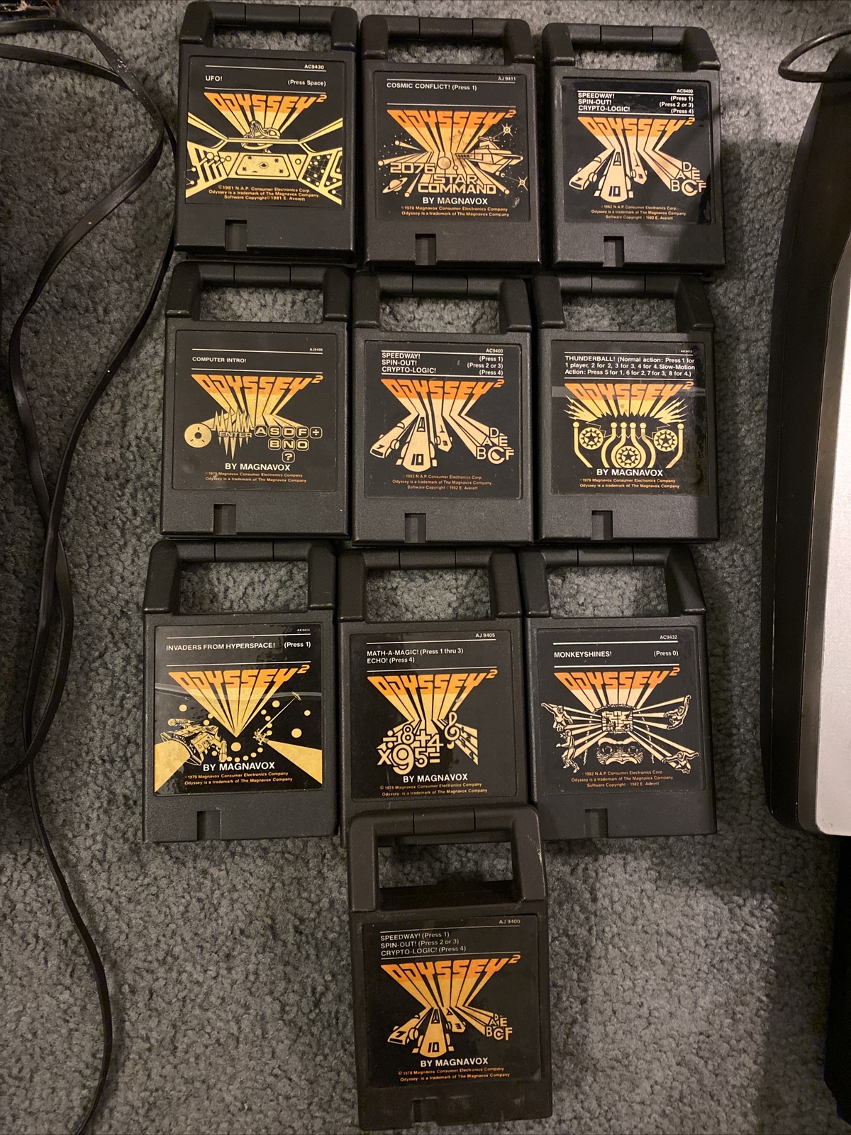 Magnavox Odyssey 3 Consoles.2 Boxes.The Voice W/box.10 Games /untested ...