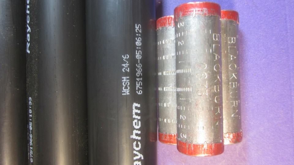 #2 #2 #2 Aluminum Underground URD Wire Heat Shrink Crimp Repair Splice ...