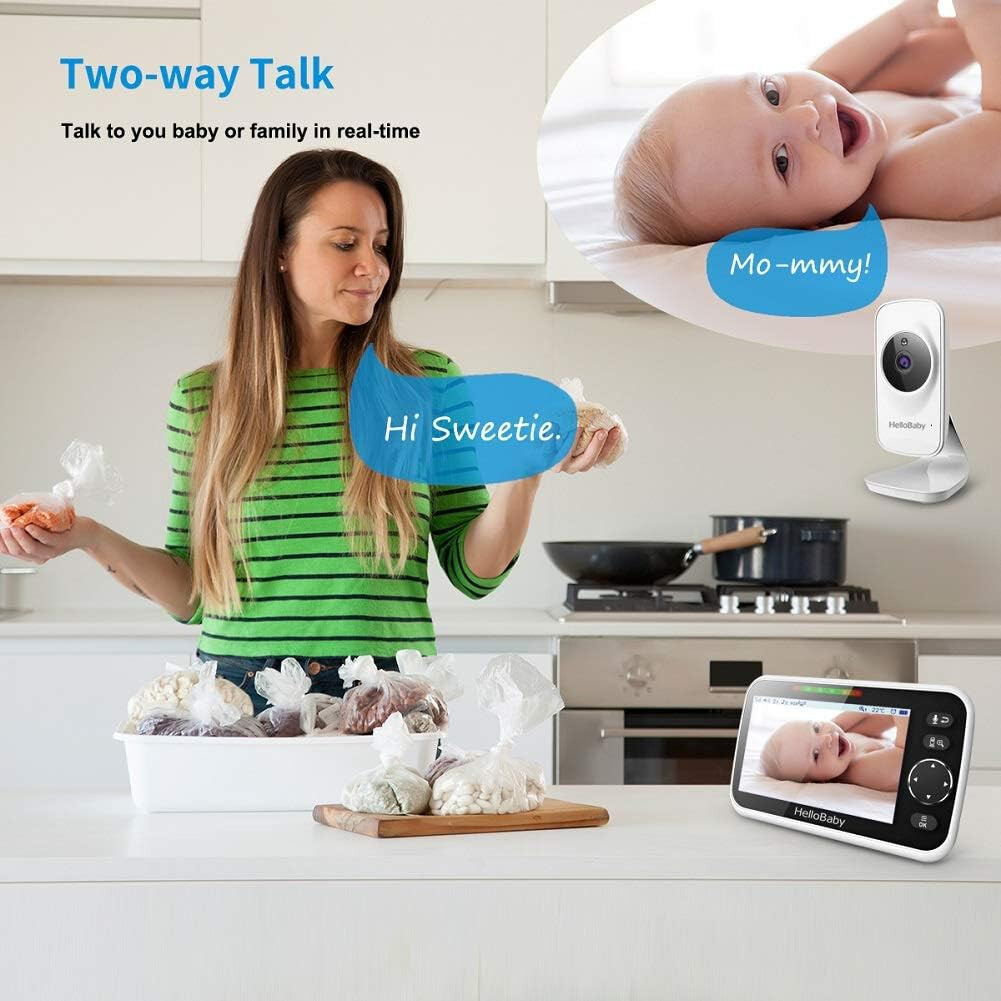 HelloBaby HB50 Digital VIDEO SOUND Hello Baby Monitor 5" COLOUR LCD ...