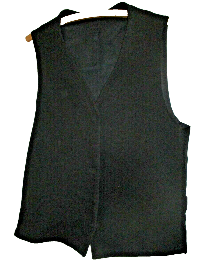 "Old Order Amish Men Jacket Vest 52"Chest Black Eye-hooks Handmade B-1 ...