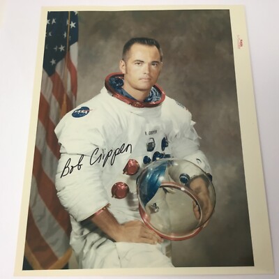 Vintage Official NASA Red ink photograph Astronaut Bob Crippen auto ...