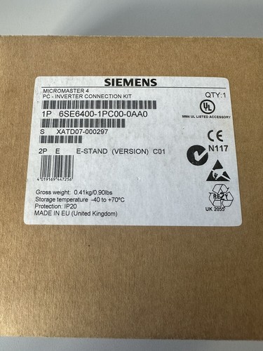 Siemens MICROMASTER 4 6SE6400-1PC00-0AA0 PC-INVERTER CONNECTION KIT ...
