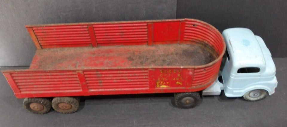 Vintage Structo Steel Transport Truck C-3044 & Trailer Pressed Steel ...