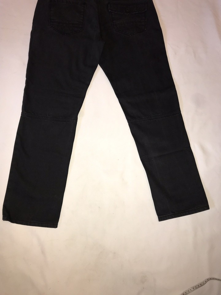 Parish Nation Jeans Mens Black/Stacked Pleats-Sz.34-cotton-Strt Leg | eBay