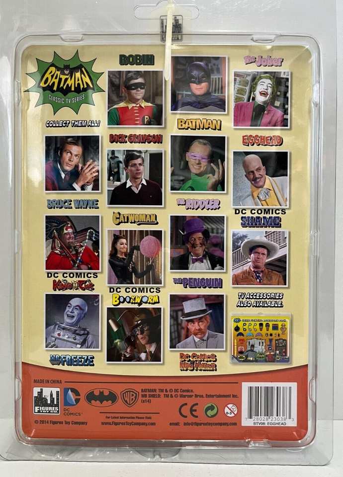 Figures Toy Co. & DC Classic Batman '66 Egghead-Vincent Price 8" Mego ...