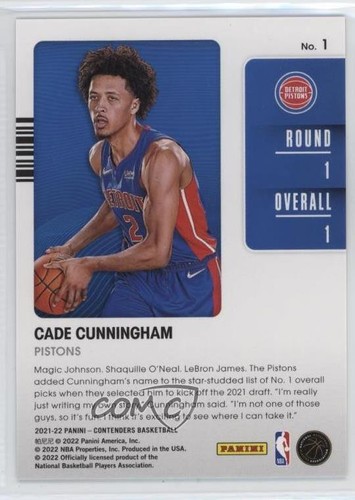 2021 Panini Contenders Draft Class Cracked Ice /25 Cade Cunningham #1 Rookie RC | eBay