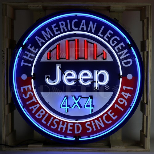 Jeep neon sign in Steel case 36" Wrangler 4x4 Gladiator Garage wall ...
