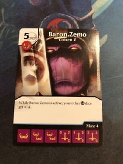 1x Baron Zemo, Citizen V - M2016#7 w/ Near Mint Card Promo - Dice ...