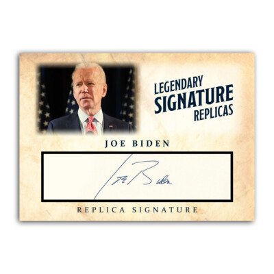 Joe Biden 46th President Autograph Replica Historic ACEO Signature Card ...