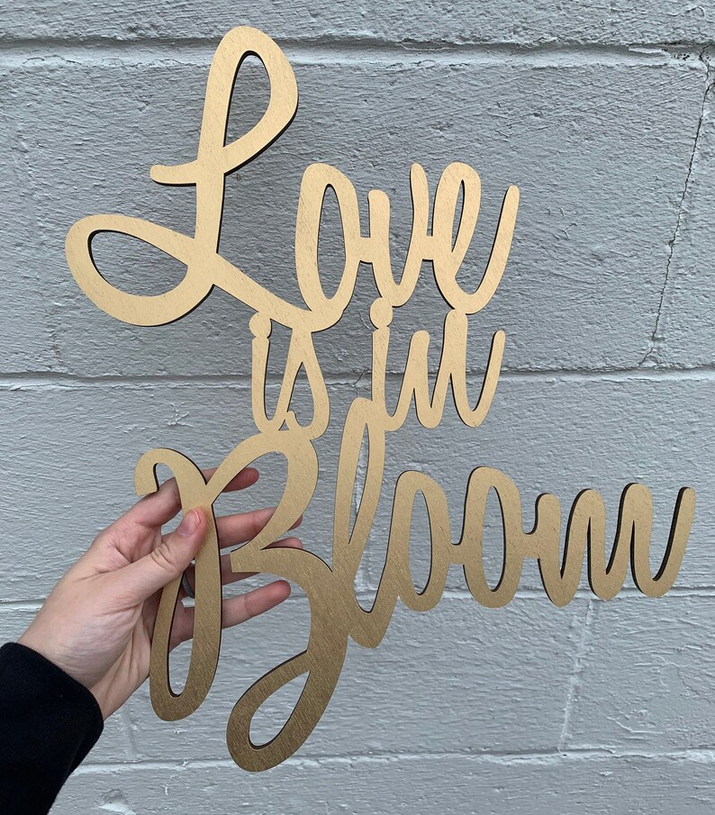 Love Is In Bloom Sign- Bridal Shower Backdrop- Wedding Shower Decor | eBay