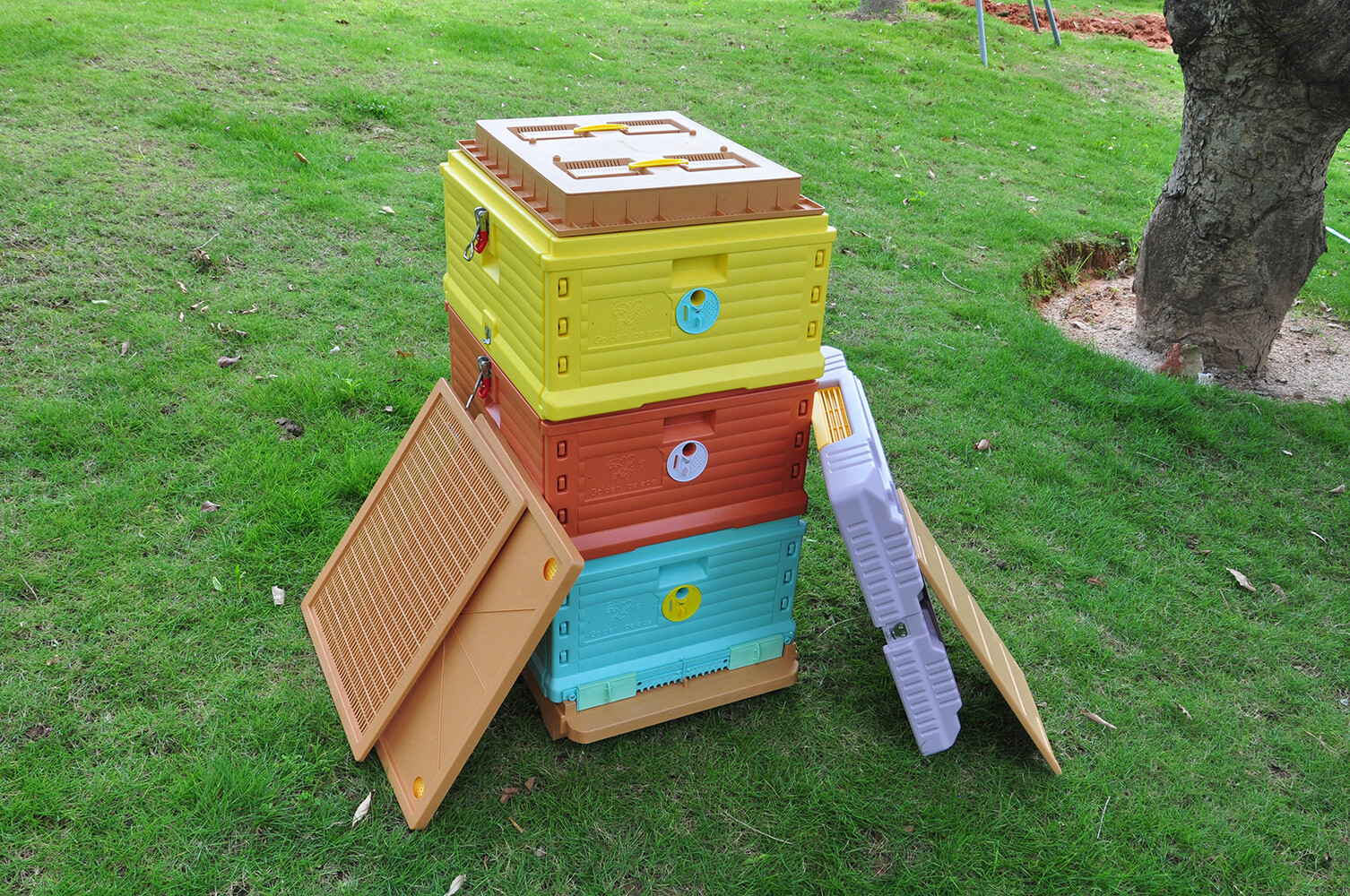 3-Layer Plastic Langstroth Bee Hive Boxes Bee Hives Beehive PVC ...