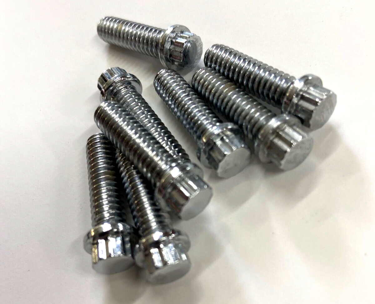 Chrome 12 Point Tappet Lifter Block Bolt Kit For Harley Shovel & Evo ...