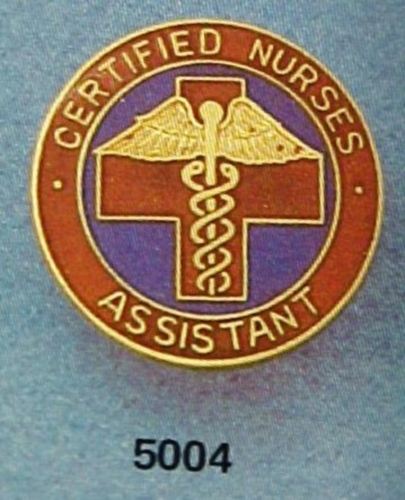 CNA Certified Nurse Assistant Caduceus Cross Medical Insignia Lapel Pin ...
