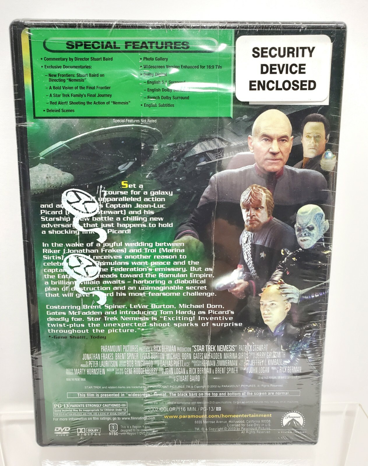 SEALED Star Trek: Nemesis (DVD, 2002) WIDESCREEN COLLECTION | eBay
