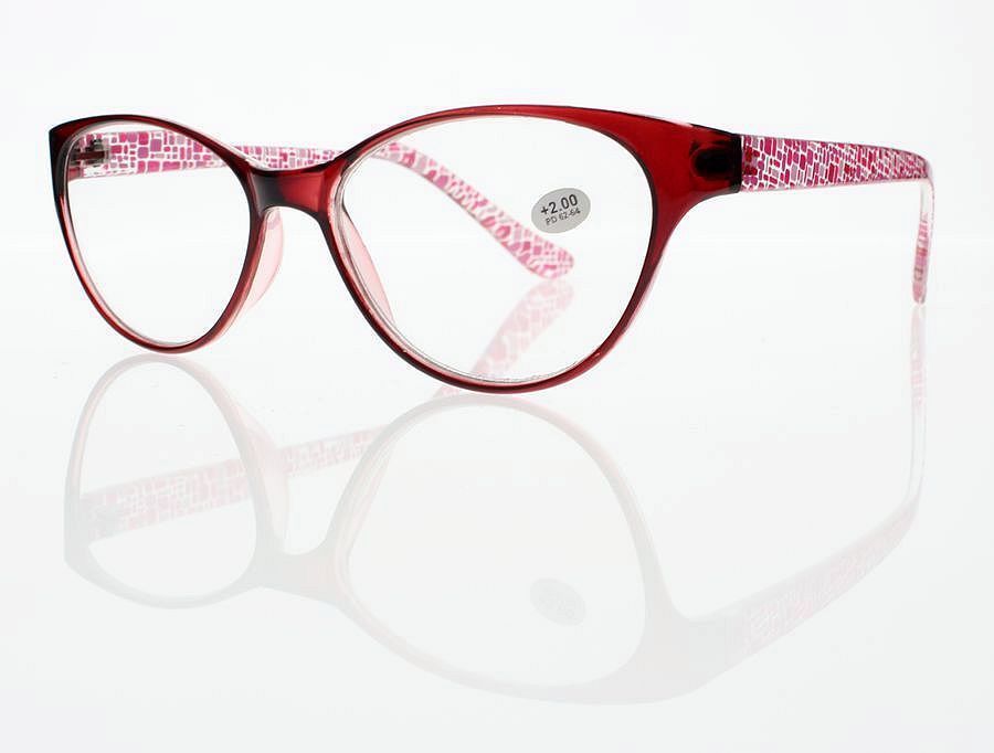Stylish Cat Eyes Frame Reading Glasses Lattice Arms Eyewear +1.0 to +4. ...