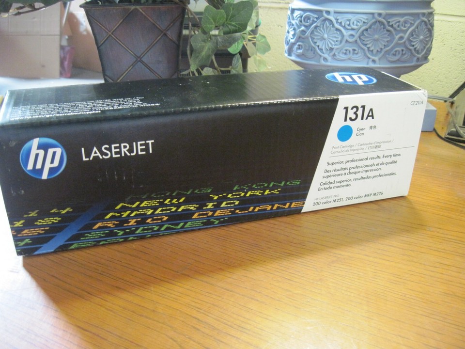 NEW SEALED! GENUINE HP CF211A 131A Cyan Toner Cartridge 200 M251 M276 ...