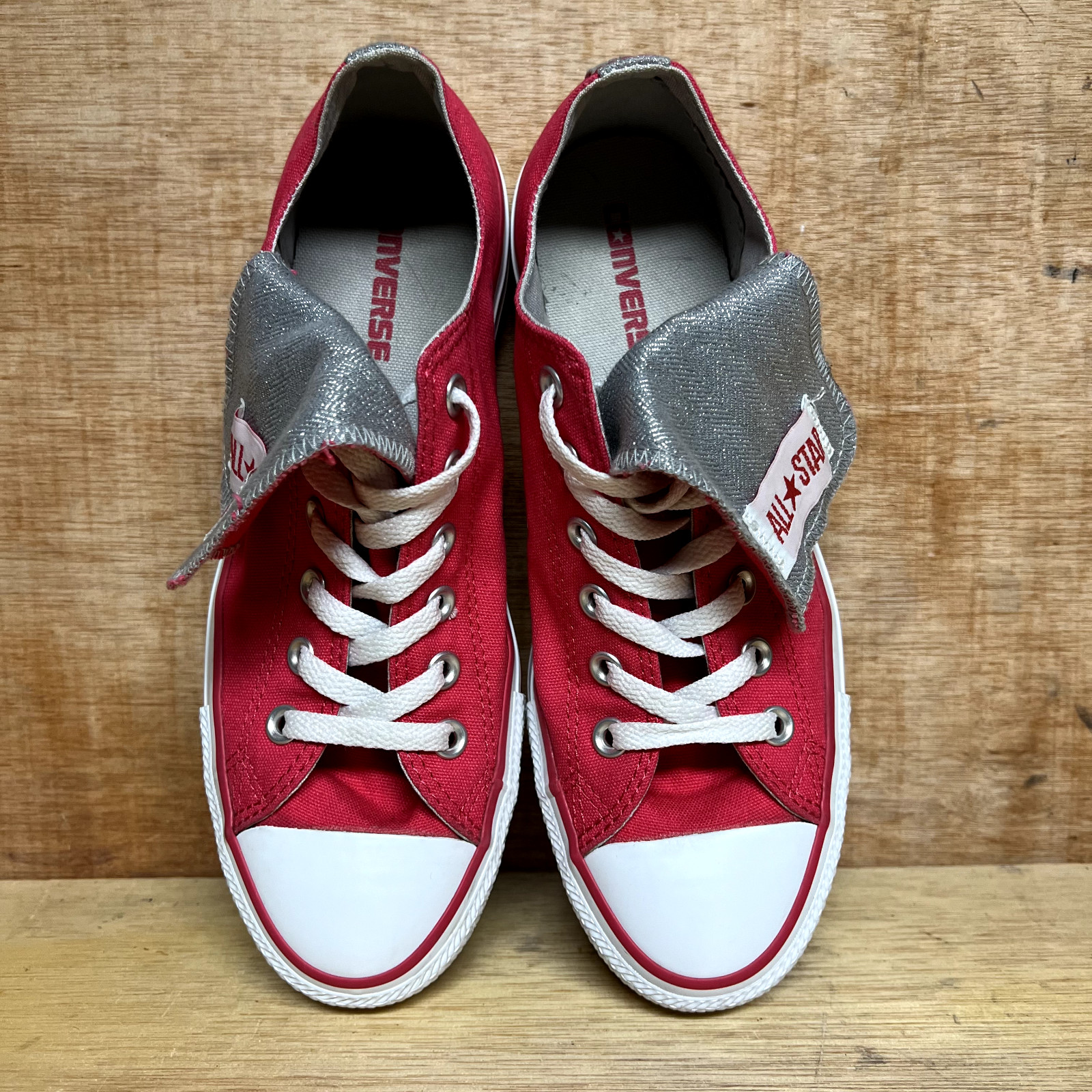 Converse Snap Tongue Pink White Glitter Shoes Sneaker… - Gem