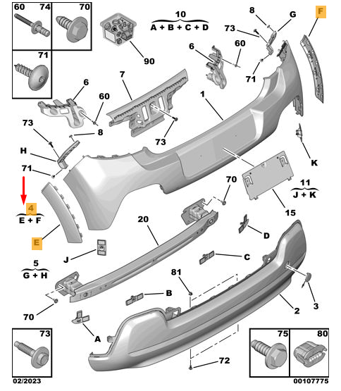 CITRO N C3 MK3 SX Rear Bumper Wing Widener 1618030180 New Genuine | eBay UK