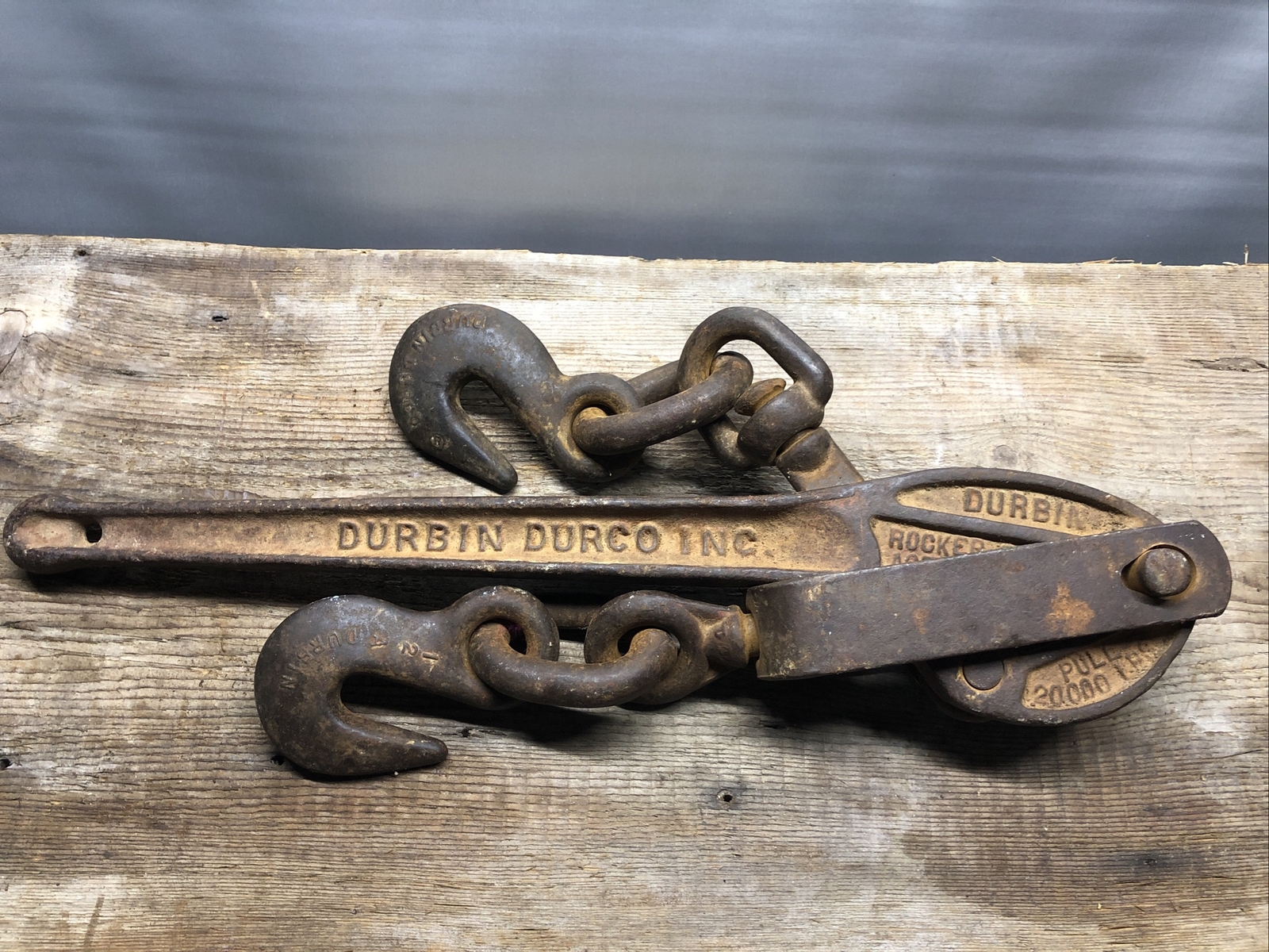 Vintage Durbin Durco 20000 lb Lever Chain Load Binder Tow Truck Logging ...