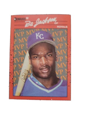 ultra rare error 2 error bo jackson 1990 donruss baseball card in mint ...