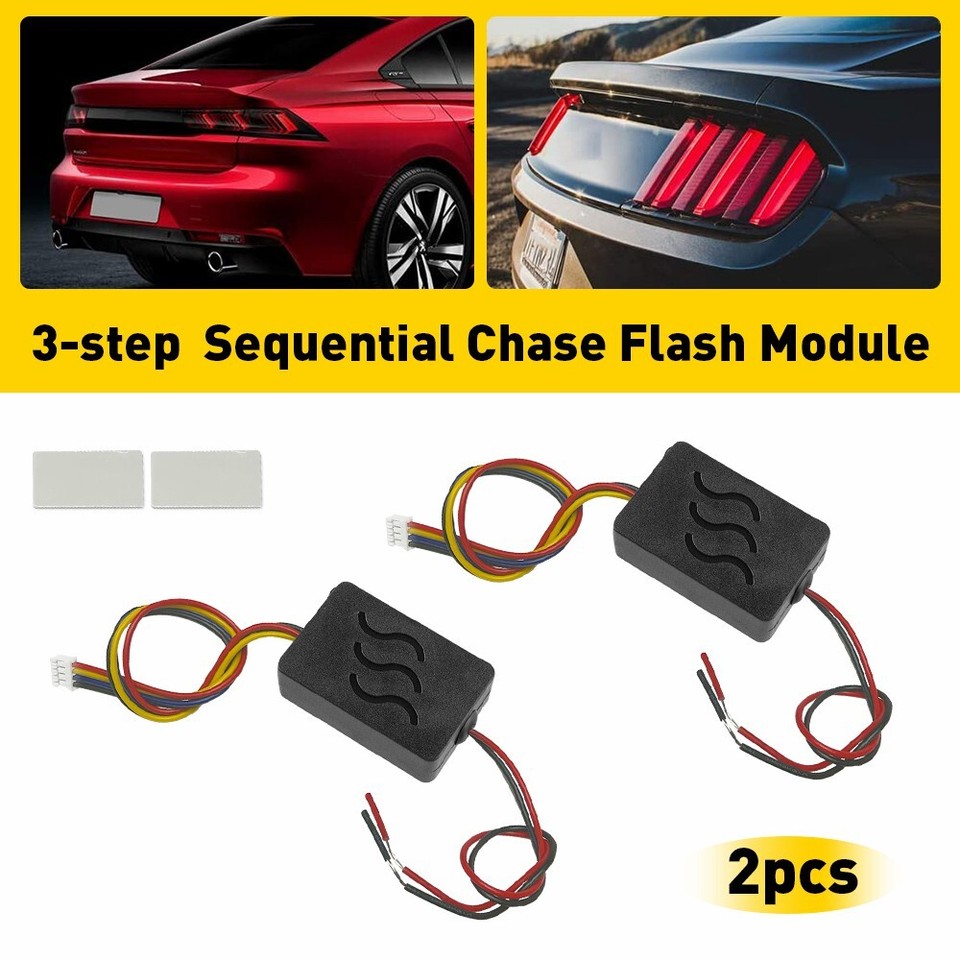 2X Blinking Module Boxes w/3 Step Sequential Chase Flash Fits Turn ...