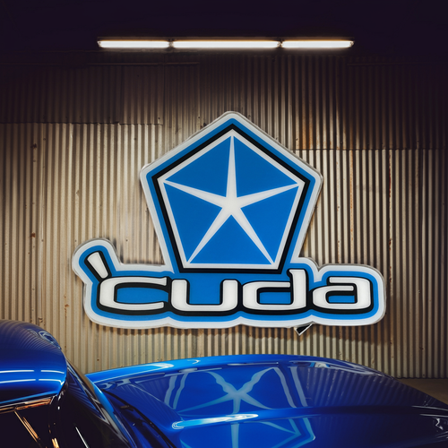 Large Lighted Plymouth Cuda sign Hemi Cuda Barracuda Plymouth Rapid ...