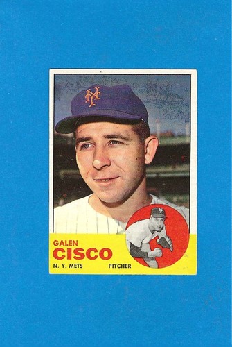 1963 Topps #93 Galen Cisco Mets EXMT to Near Mint | eBay