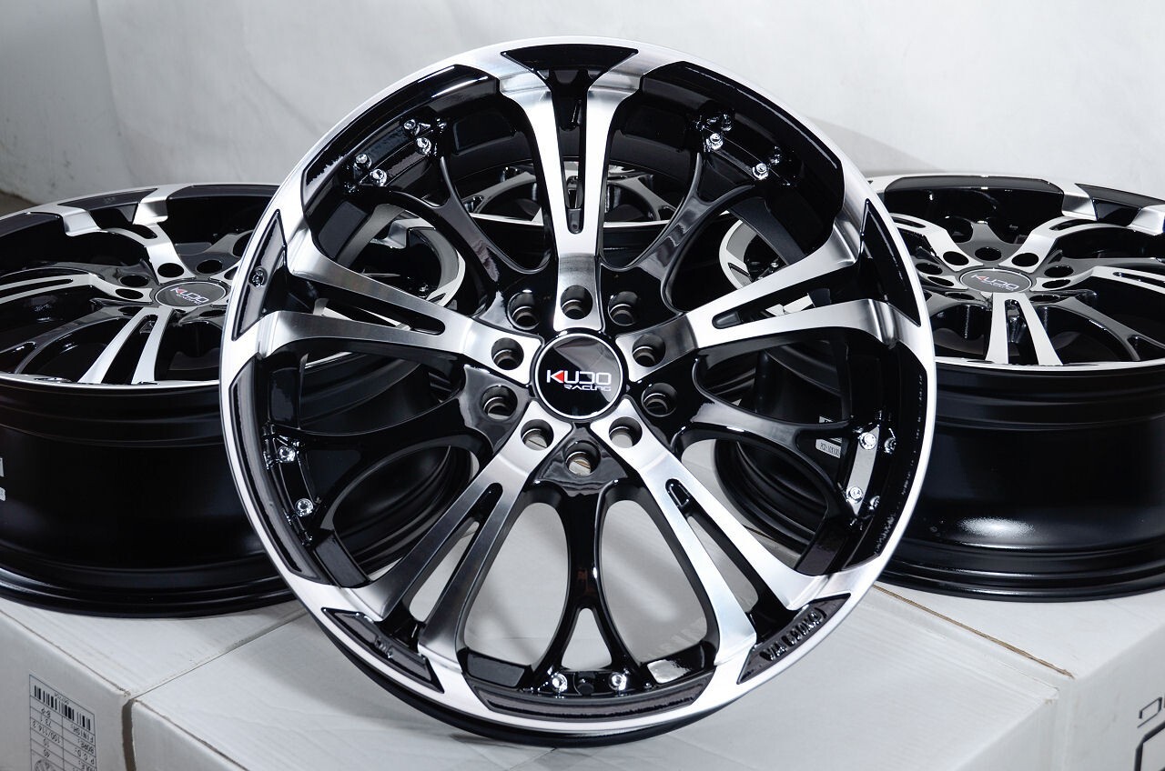 17" Wheels Rims Black Polish Face Honda Civic Accord Lexus IS300 Toyota ...