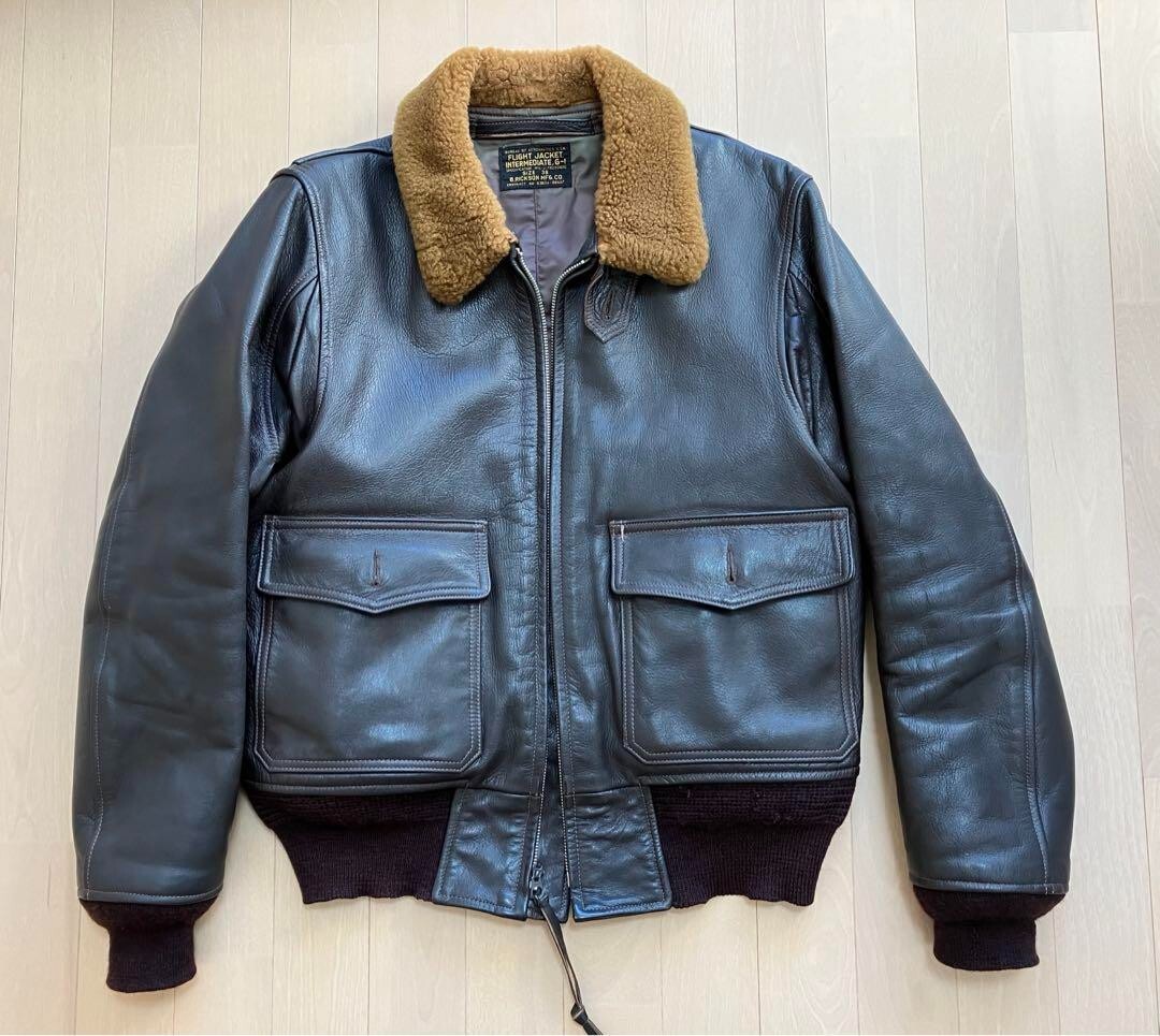BUZZ RICKSON'S G-1 Flight Jacket goat leather brown S… - Gem