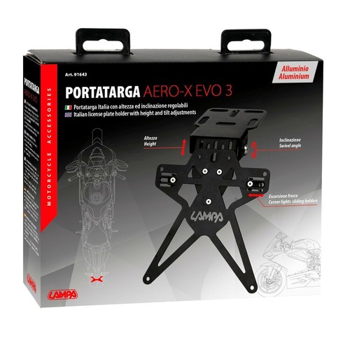 Aero-X Evo 3,Support Plaque D'Immatriculation Italie Avec Hauteur & Inclinaison | eBay