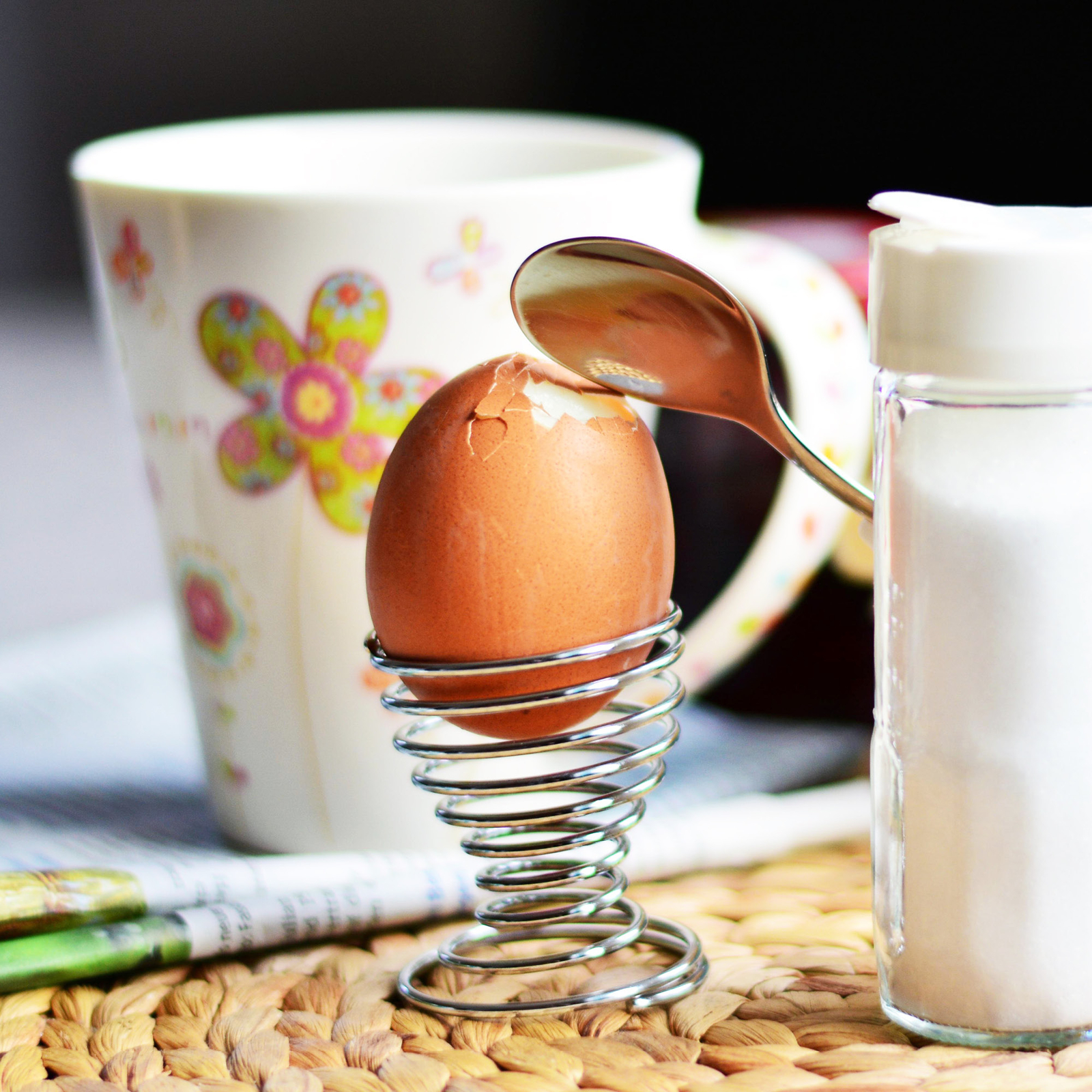 12x Eierbecher aus verchromten Metall, elegante Eierhalter mit Metallic ...