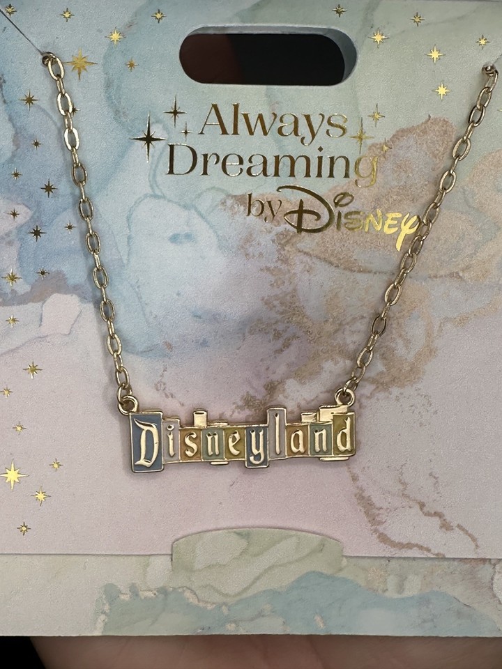 NEW Disneyland 2025 Logo Sign Necklace Marquee always dreaming by ...