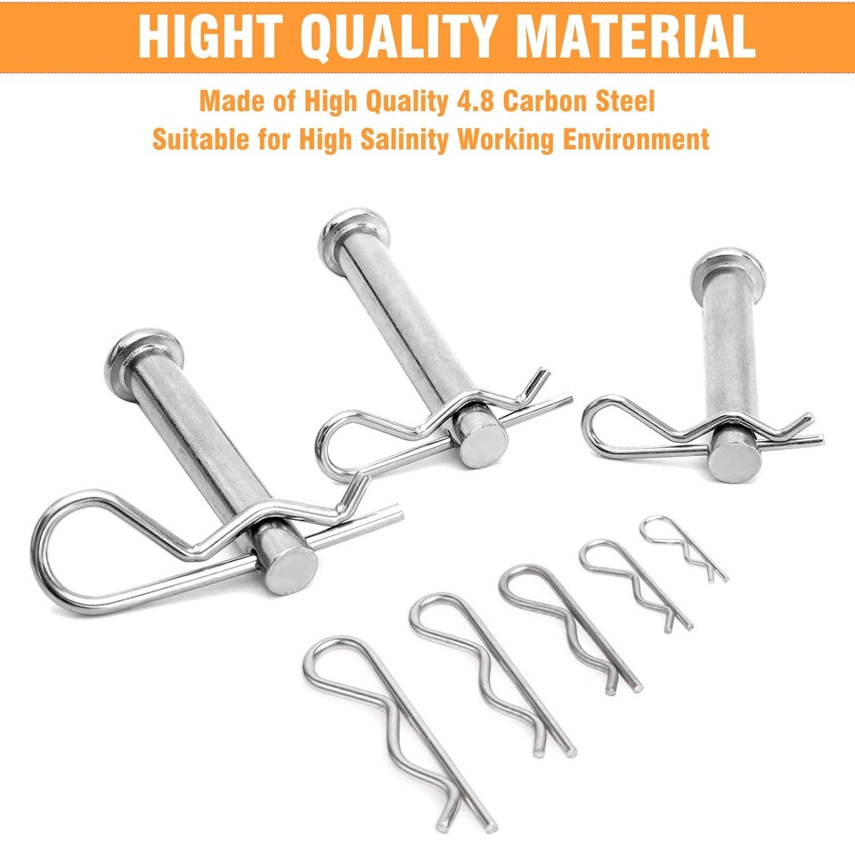 30 Pcs Cotter Pins,Hardware Pins Assortment Kit,Hitch Pin Clip R 30pcs ...