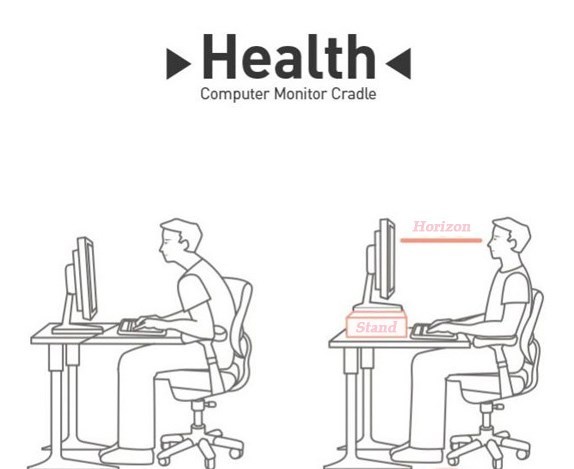 Multifunctional Office LED LCD Monitor Stand Cradle Rack, Effective Use ...