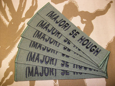 OFFICIAL MILITARY WEBBING NAME TAPES OR ZAP BADGE DETAILS( HOOK BACKED ...